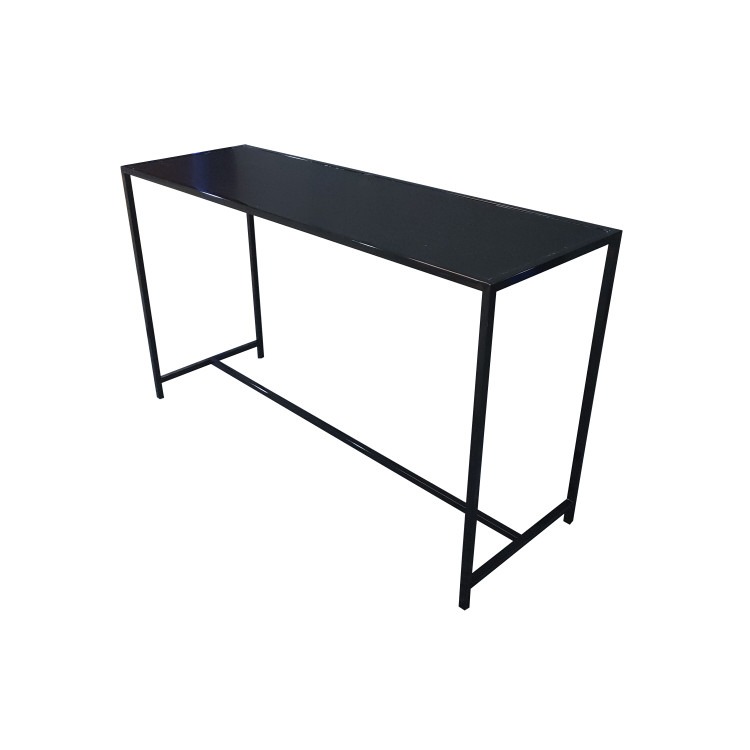 Nexus Communal Table – Black Frame with Black Tabletop | Winnipeg