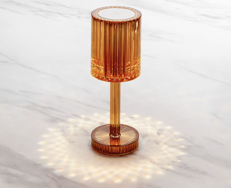 Victoria LED Table Lamp, Amber | Pinnacle Event Rentals